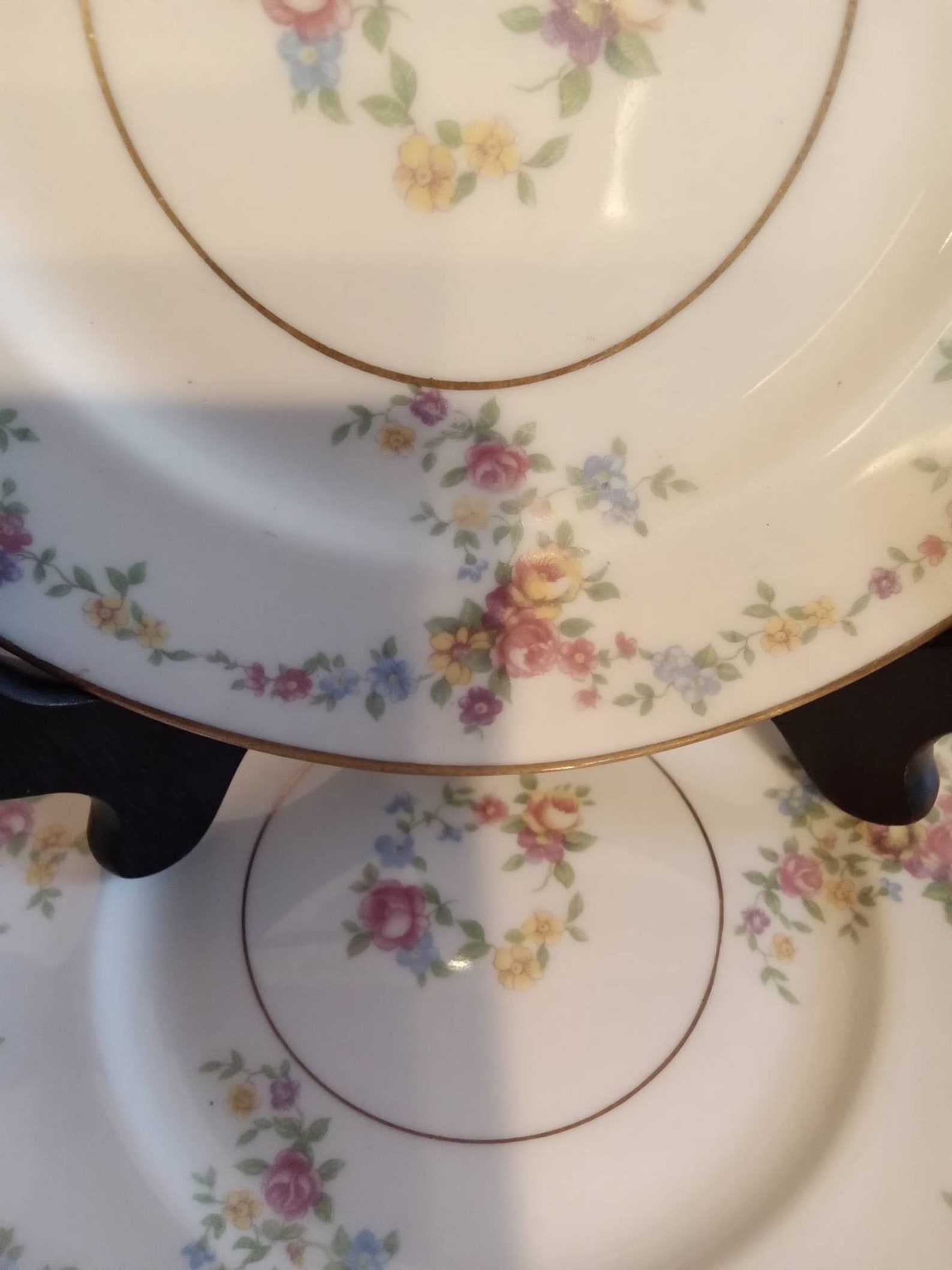 Vintage Lamberton Ivory China Peggy Shippen Floral Ring Bread and ...