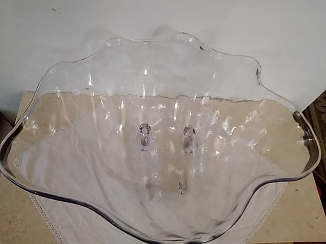 Vintage Grainware Bowls Shell Half Clam Shell 10.5" Clear Acrylic ...