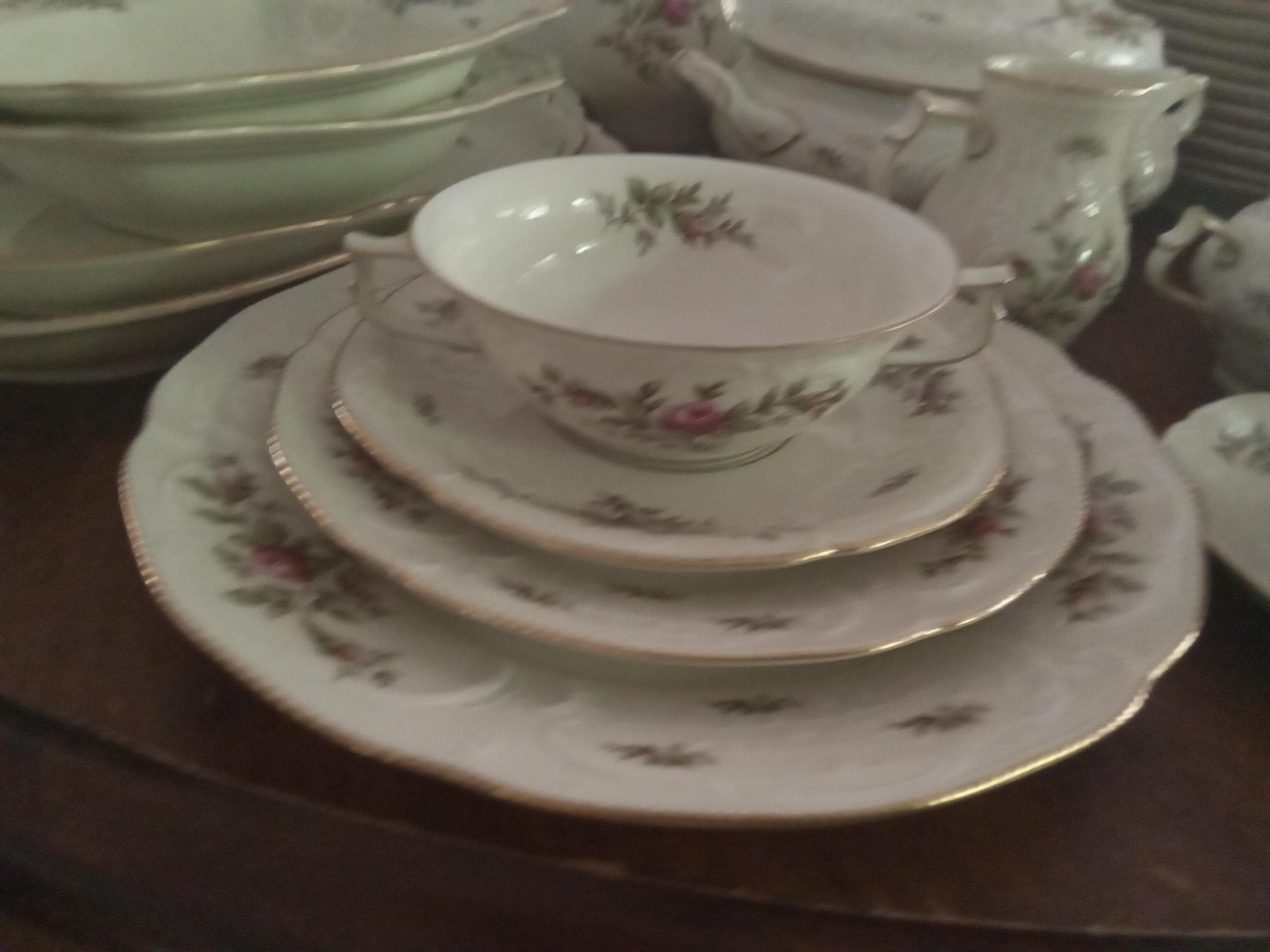 Rosenthal Classic Rose Collection Red Rose Dinner Set 6 Pieces Setting ...