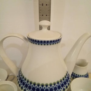 Rare Vintage Arzberg China Tea Set Germany White Blue and - Etsy