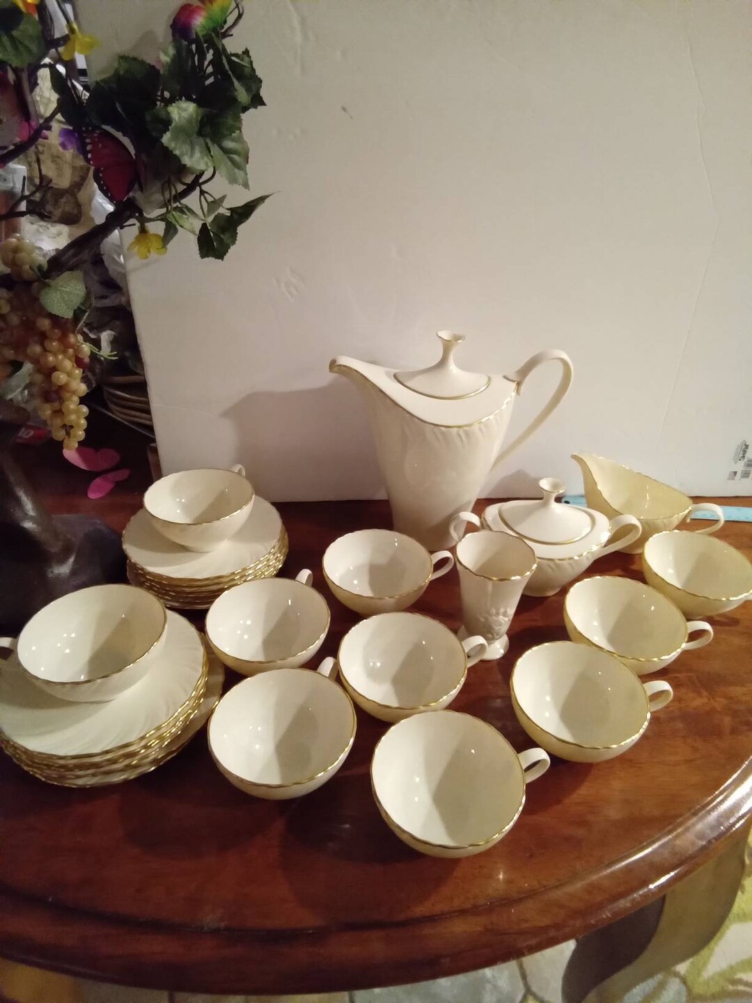 Rare Vintage Lenox Laurent Tea/coffee Set, Teapot/coffee Pot , Creamer ...