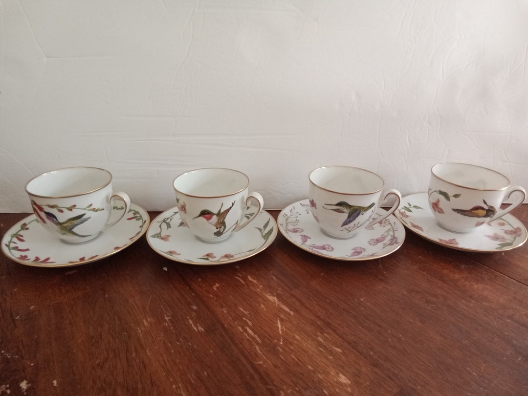 Tea Cup and Saucer, Hummingbirds of the World, Bavarian Porcelain ...