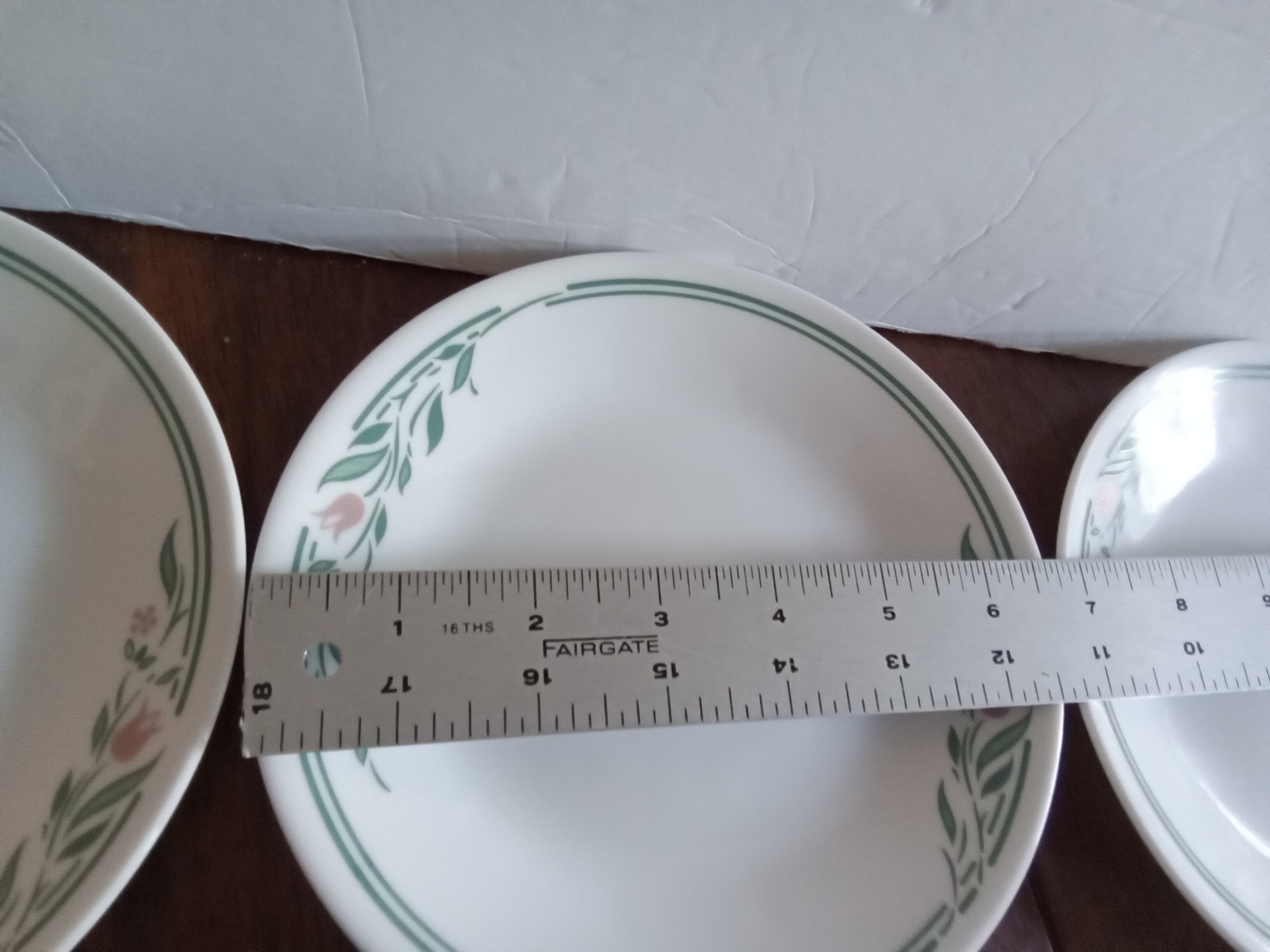 Vintage Corelle ROSEMARIE Tulip Set of 4 DINNER PLATES 6 Bread Plates ...