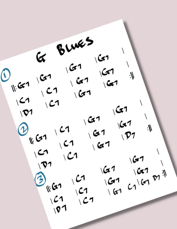 Blues Chords Guitar Chart