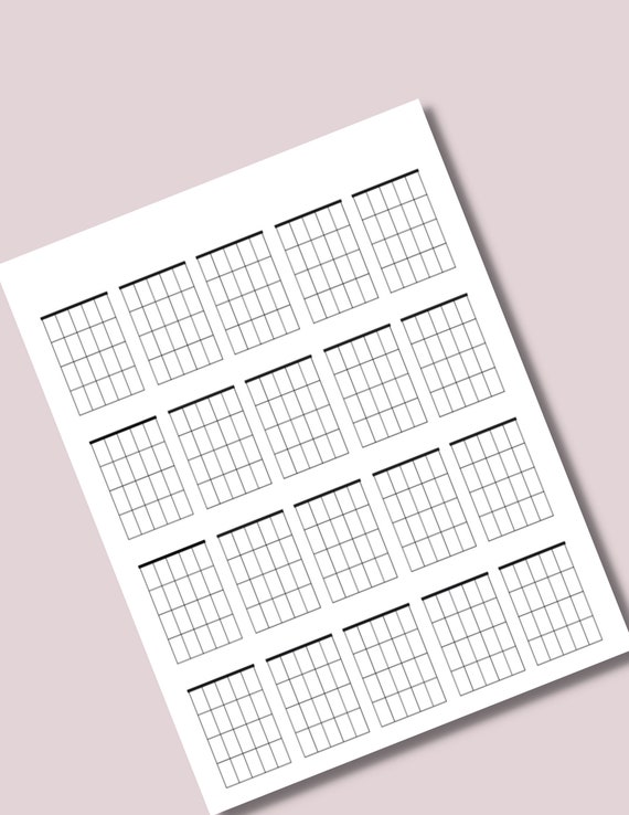 Guitar Blank Chord Chart
