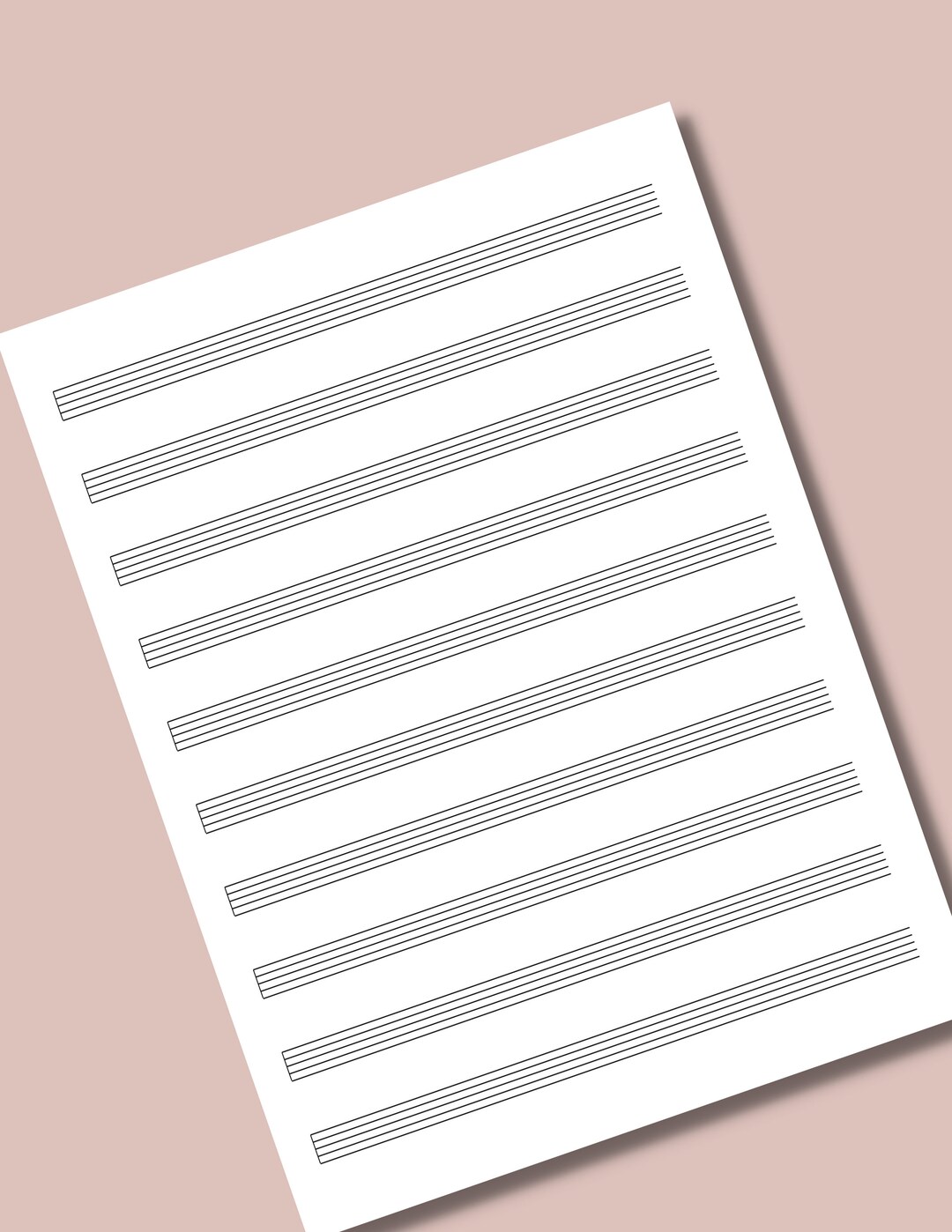 Blank Manuscript Paper. 10 Staves - Etsy