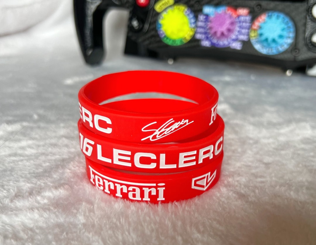 Charles Leclerc F1 Driver Inspired Rubber Wristband, Ferrari / Bracelet ...