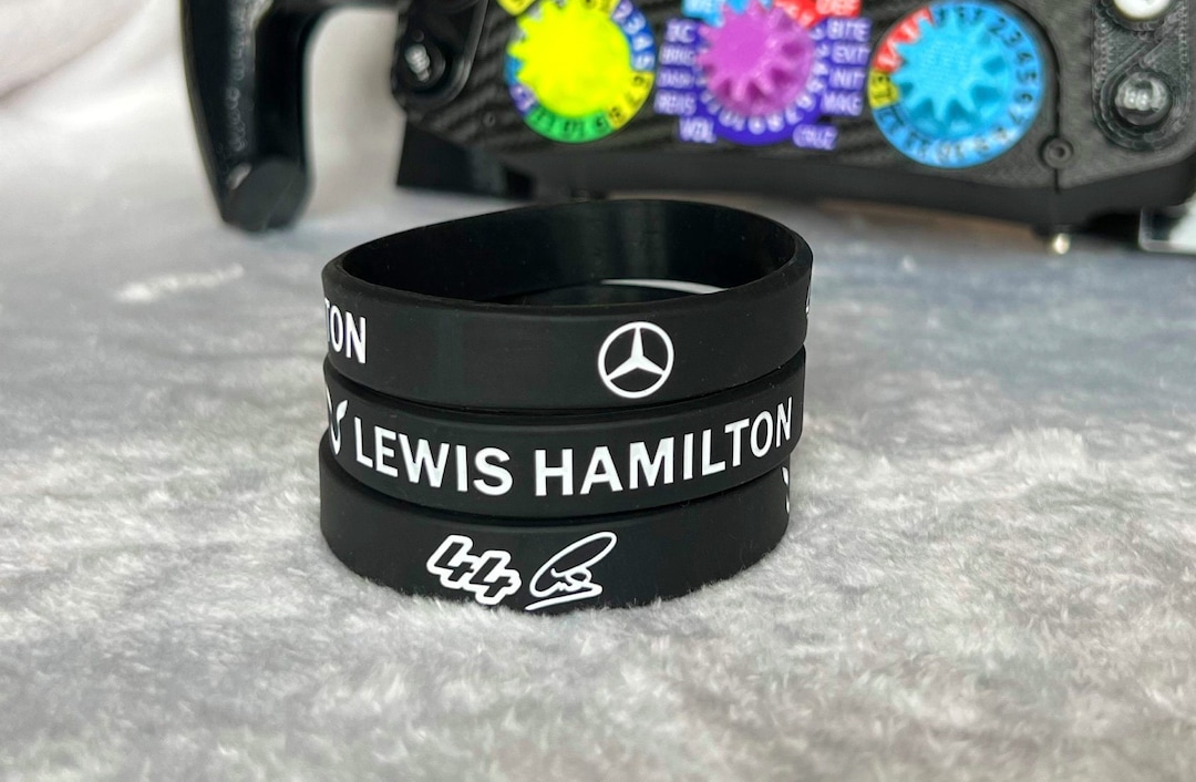 Lewis Hamilton F1 Driver Inspired Rubber Wristband, Mercedes, Team LH ...