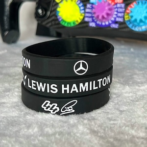 Lewis Hamilton F1 Driver Inspired Rubber Wristband, Mercedes, Team LH ...