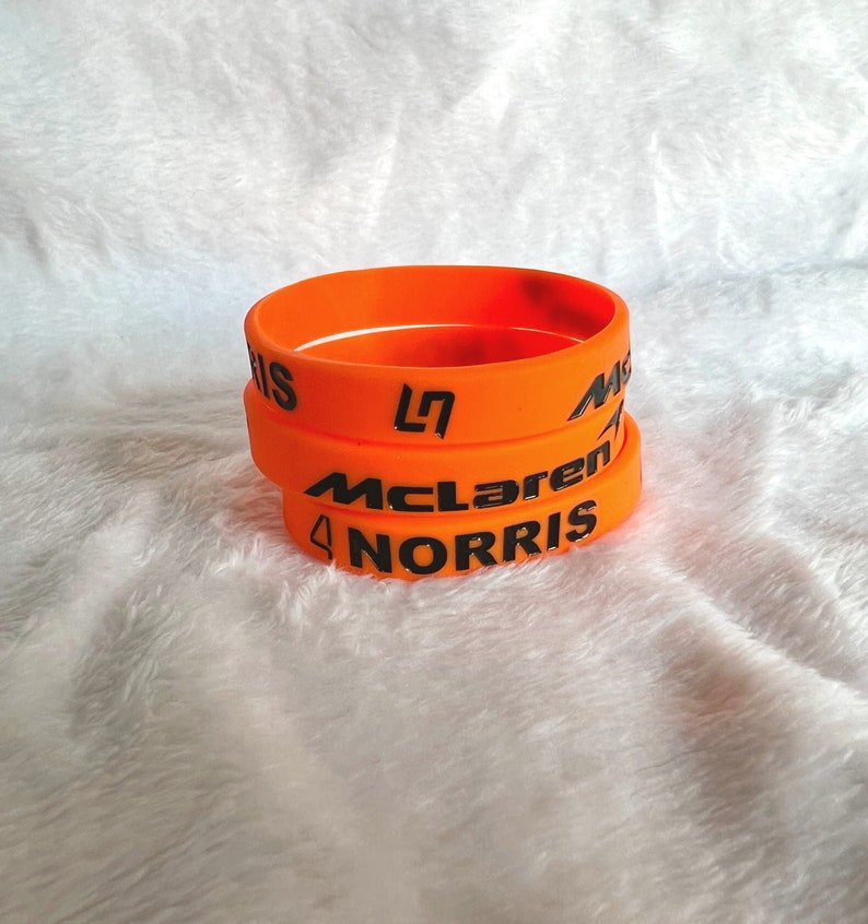 Lando Norris F1 Driver Inspired Rubber Wristband, Mclaren, Quadrant ...