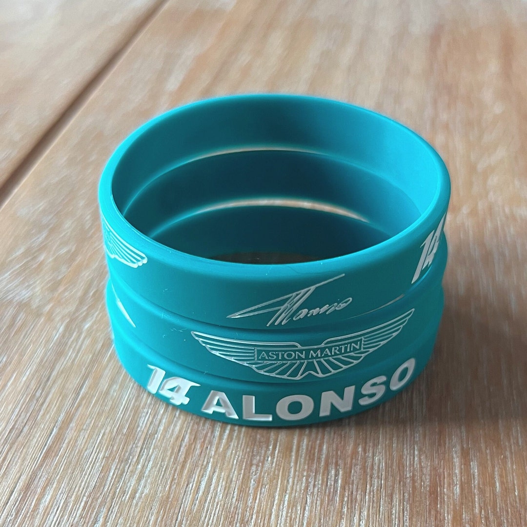 Fernando Alonso F1 Driver Inspired Rubber Wristband, Aston Martin ...