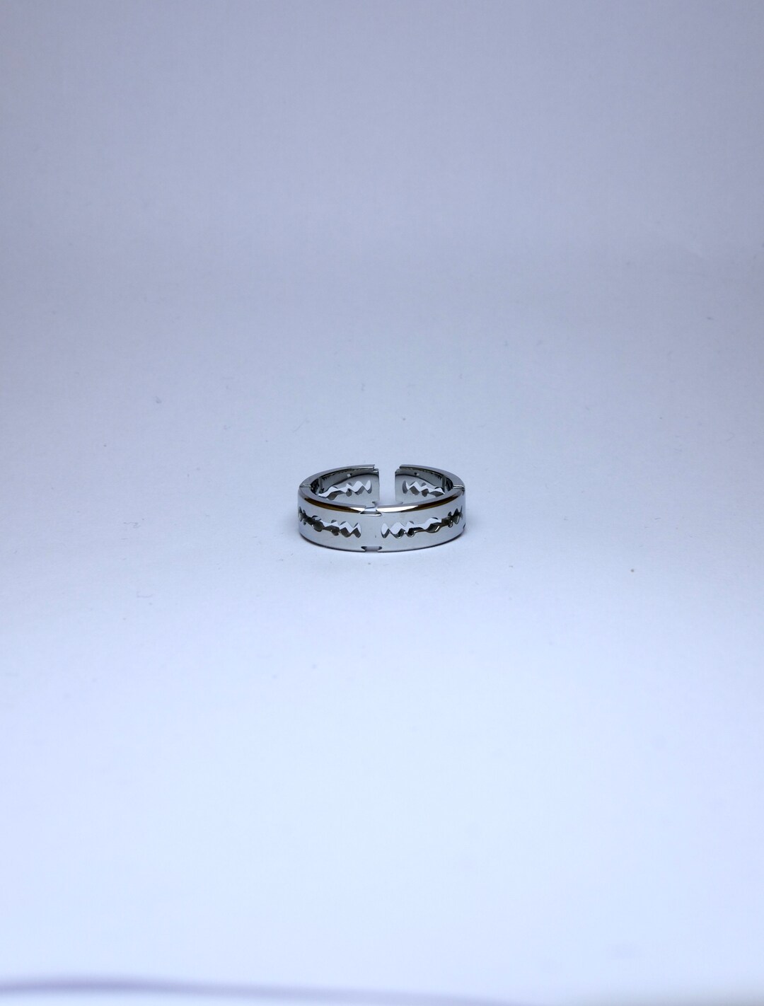 Stainless Steel Razor Blade Ring, Jewelry for Men and Women, Adjustable ...