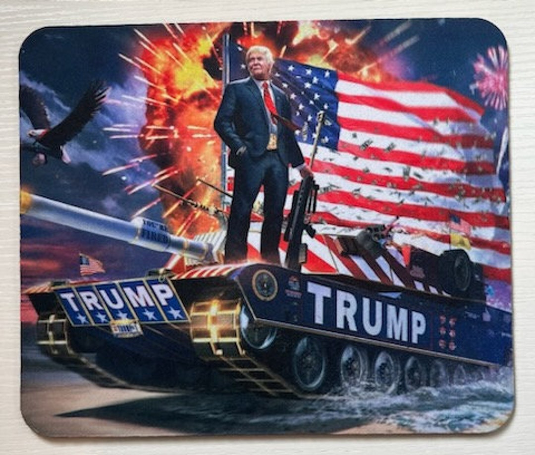 President Donald Trump Tank Fireworks American Flag Mousepad - Etsy