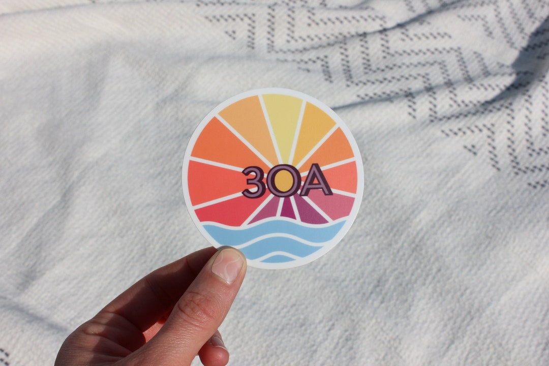 30A Sunrise Circle Sticker, 30A Beach Sticker, 30A Florida Sticker, 30A ...
