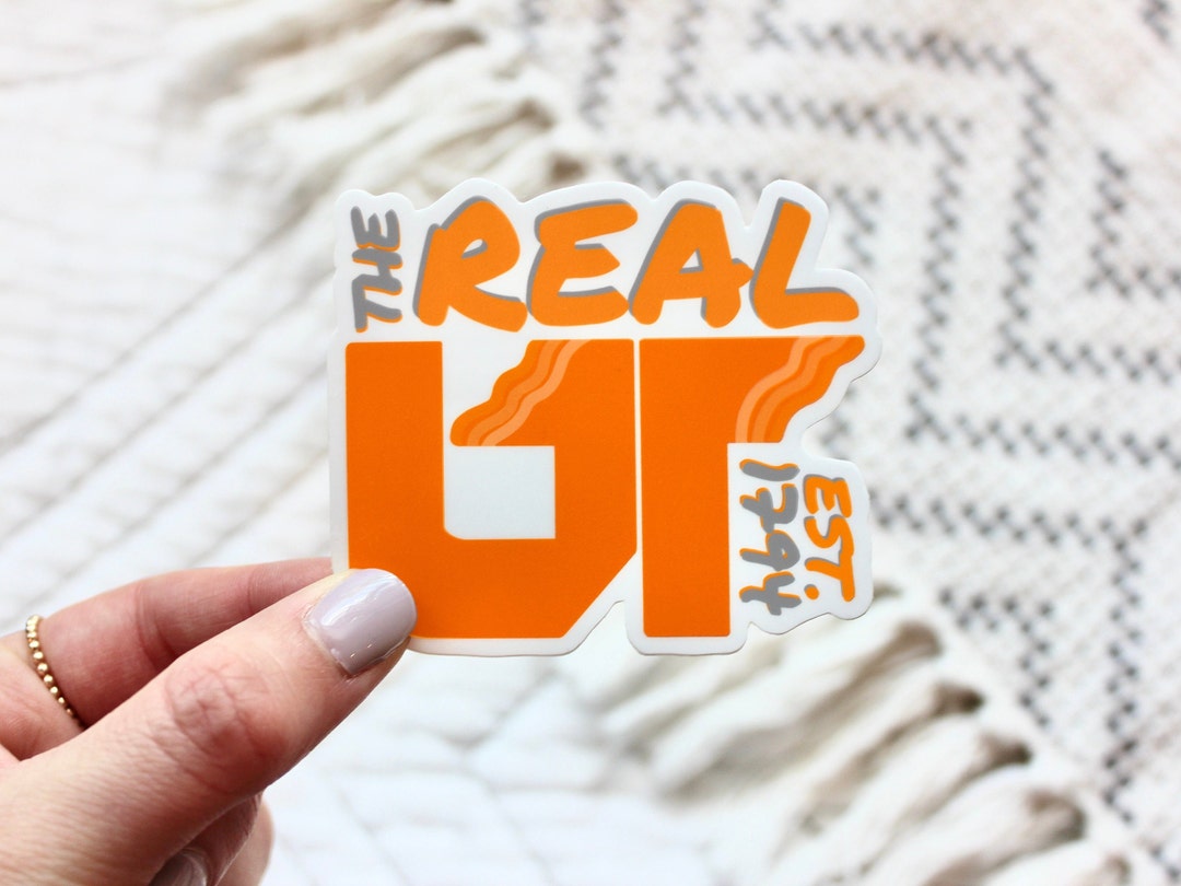 The Real UT Waterproof Sticker, 3x3 In., University of Tennesse Sticker ...