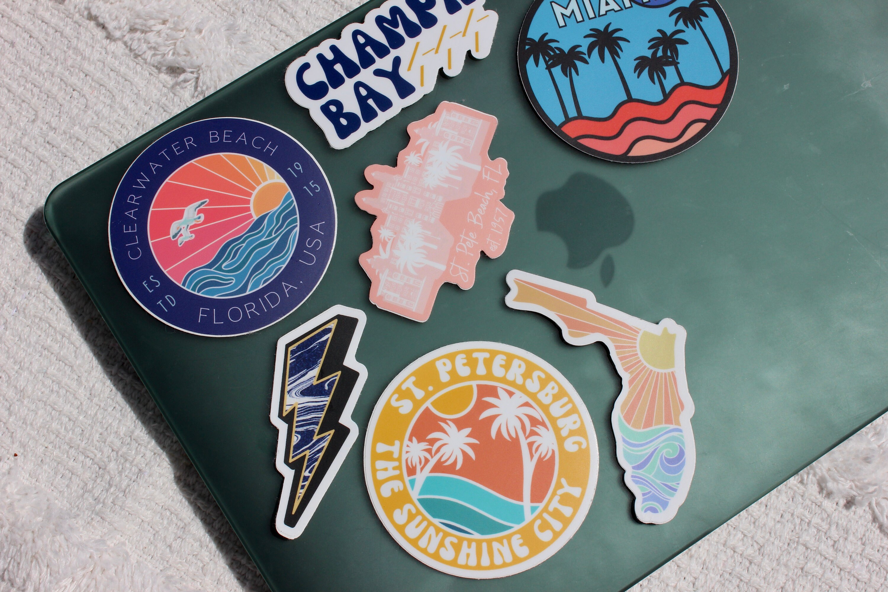 Clearwater Beach Florida Sunset Waterproof Sticker, 3x3 In. - Etsy