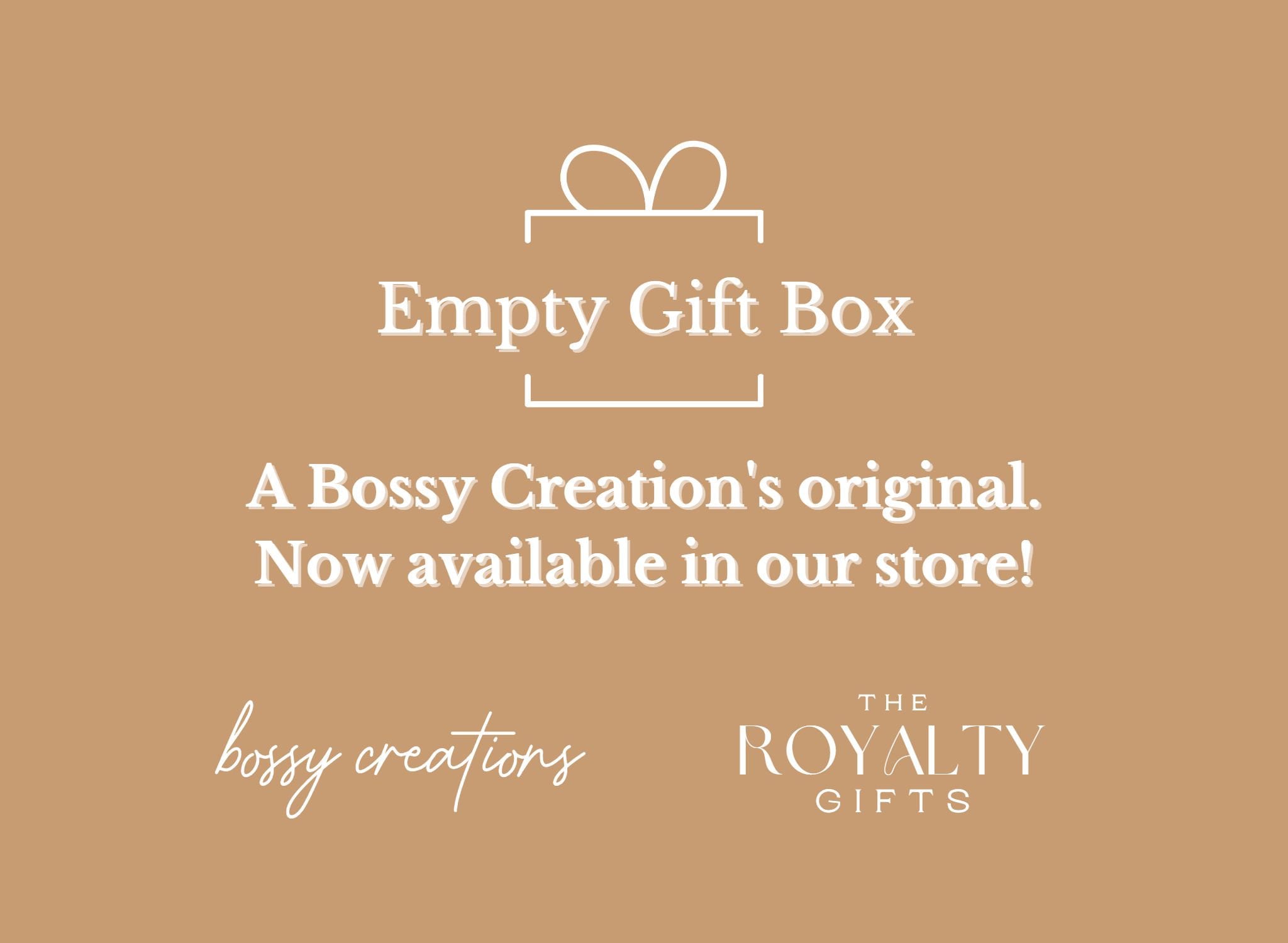 BOX ONLY - Terracotta Brown & Gold Personalized Empty Gift Box With ...