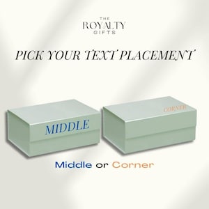 MAGNETIC BOX ONLY Light Sage Green Gold Personalized Empty Gift Box ...