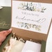 BOX ONLY Sage Green & Gold Personalized Empty Gift Box With Ribbon ...