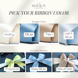 MAGNETIC BOX ONLY Navy Blue Personalized Empty Gift Box With Ribbon ...