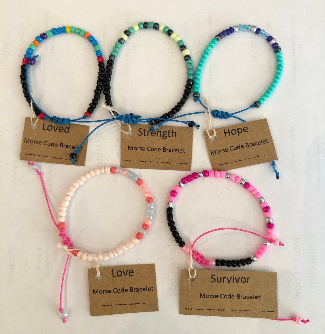 Custom Made Morse Code Bracelets - Etsy