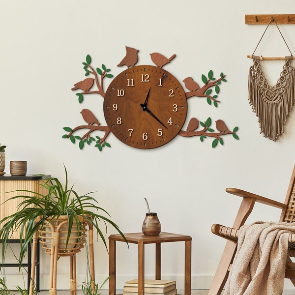Birds Wall Clock - Etsy