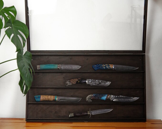 Display for Collectible Knives Personalized Box in Wood and - Etsy