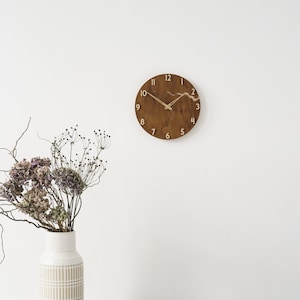 Wall Clock With Numbers Wood, Wall Clock Unique With Numbers, Wall ...