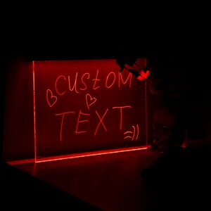 Custom Message Night Light Board, Led Note Board, Acrylic Dry Erase ...