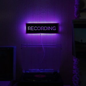 Recording Studio Light up Sign, Recording Neon Sign, Recording Led Sign ...