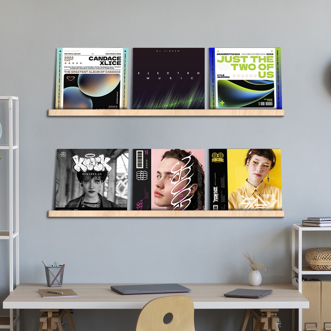 Floating Record Shelf, Vinyl Record Wall Mount, Vinyl Record Ledge ...