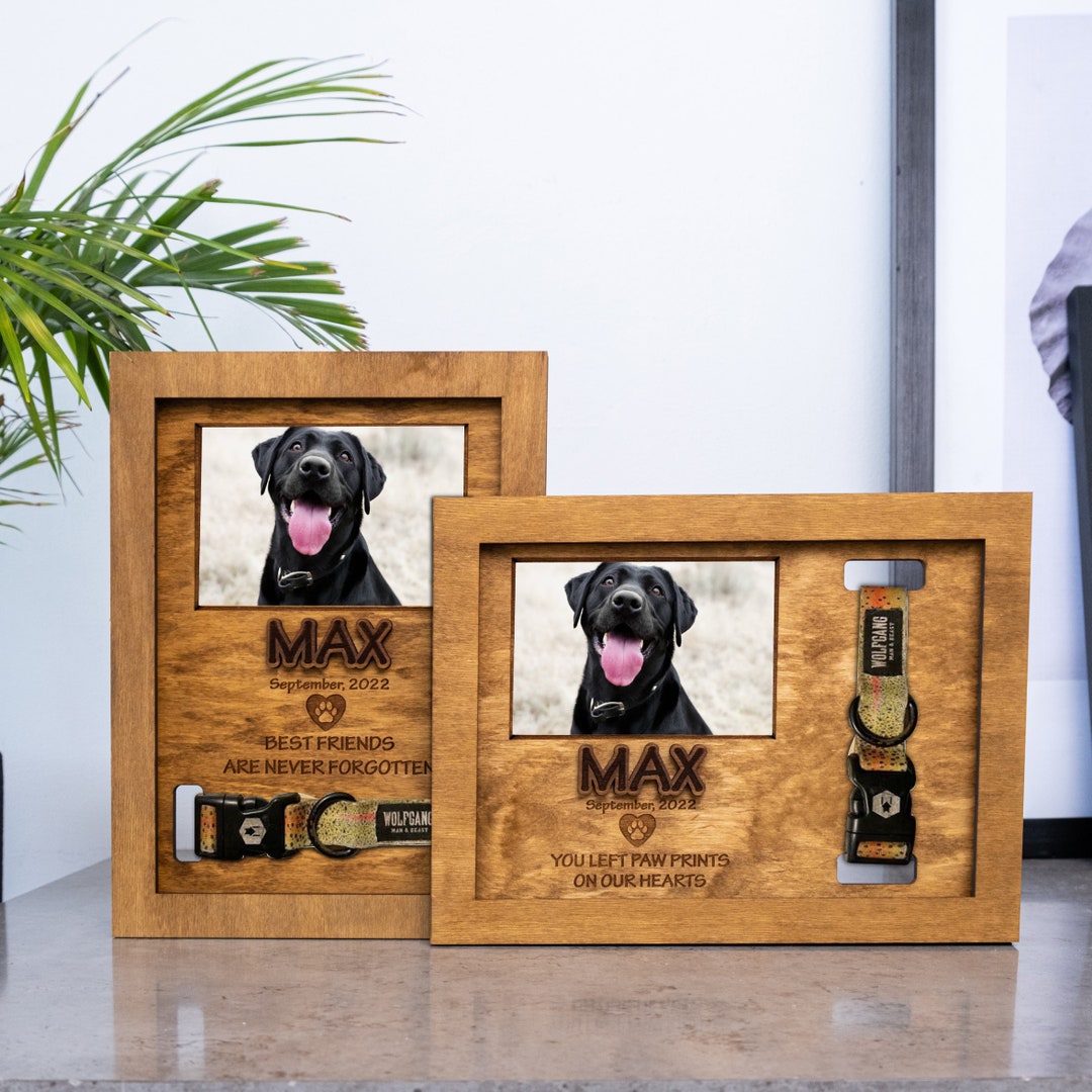 Personalized Pet Memorial Frame, Memorial Display, Collar Display ...