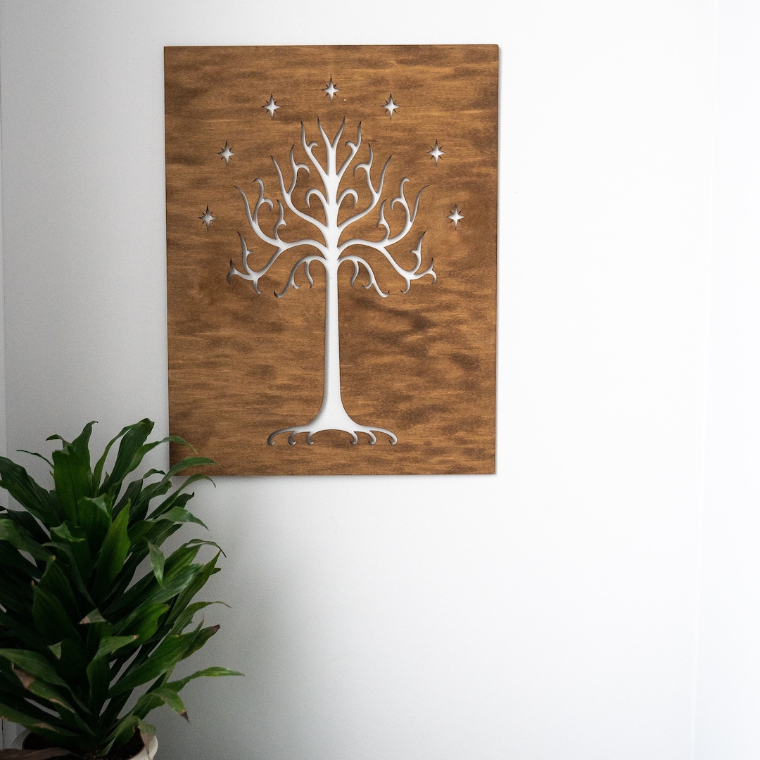 Tree of Gondor Sign, Tree of Gondor Wall Art, Middle Earth Wall Art ...