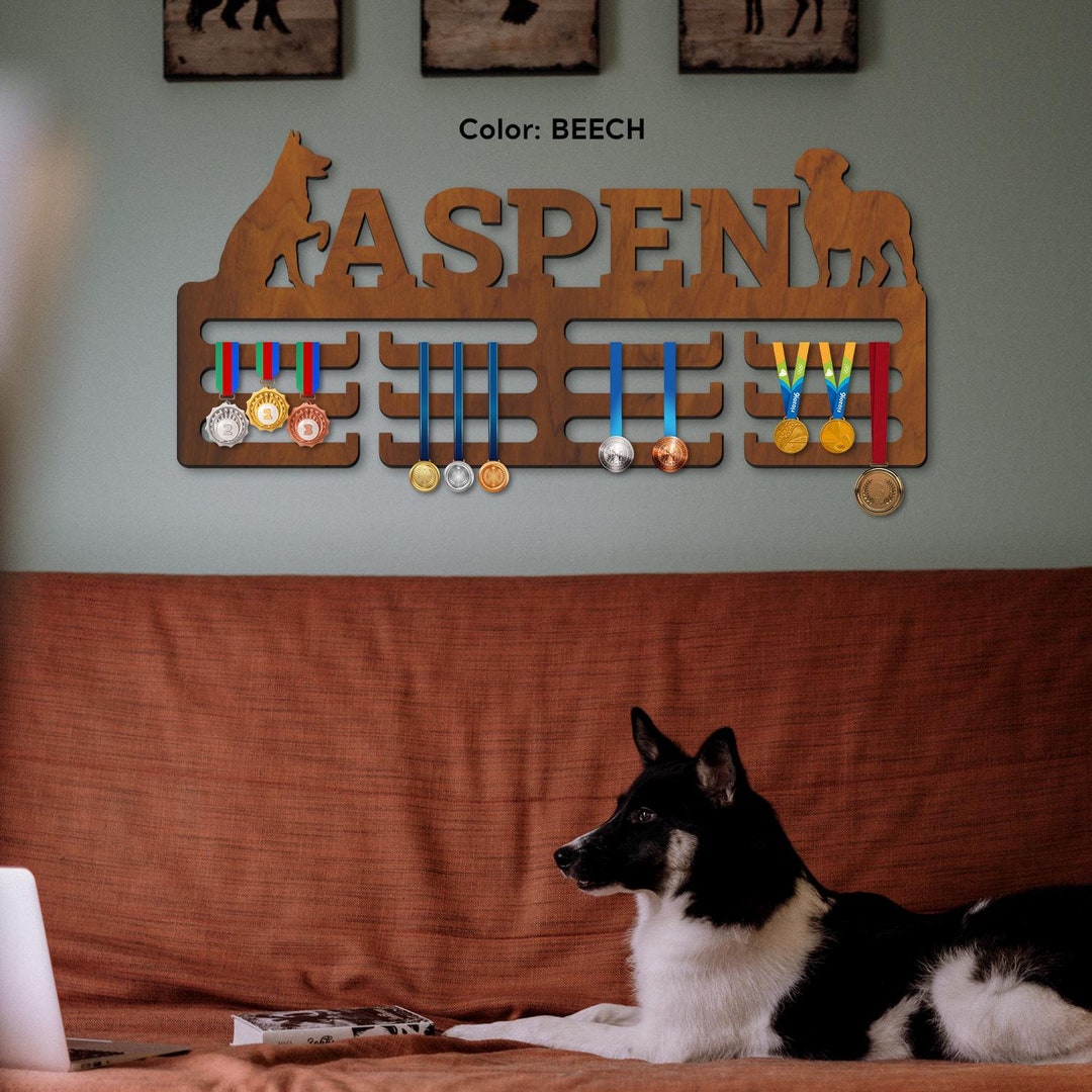 Dog Medal Hanger, Dog Award Display, Custom Dog Medal Holder, Dog Show ...