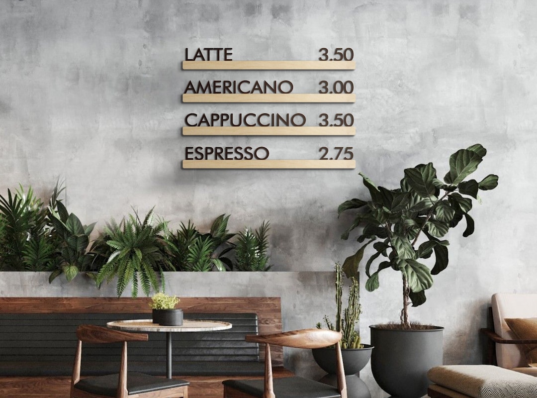 Custom Menu Board With Letters, Letter Ledge Set, Coffee Shop Menu ...
