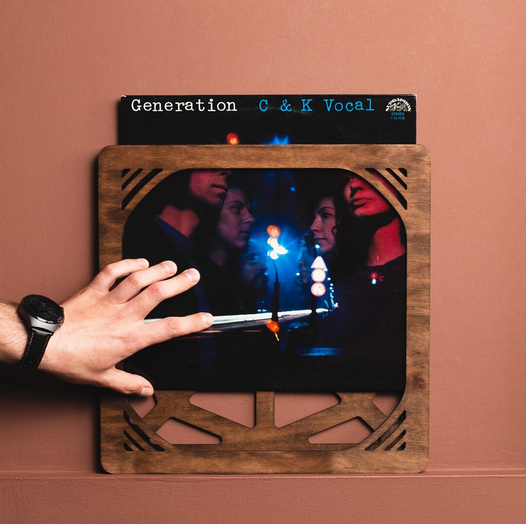 Wooden Vinyl Holder, Vinyl Record Wall Display, LP Album Storage, Vinyl ...