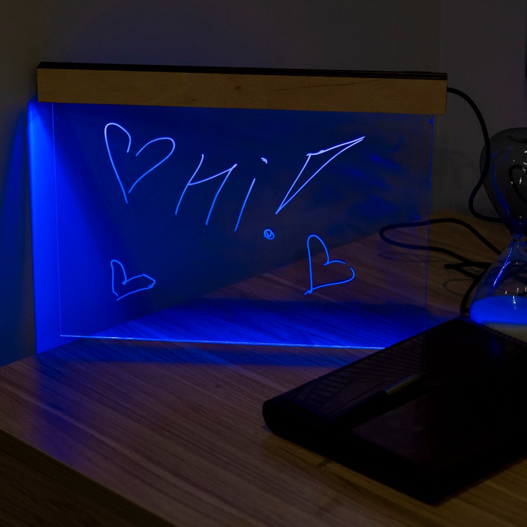 Custom Message Night Light Board, Led Note Board, Acrylic Dry Erase ...