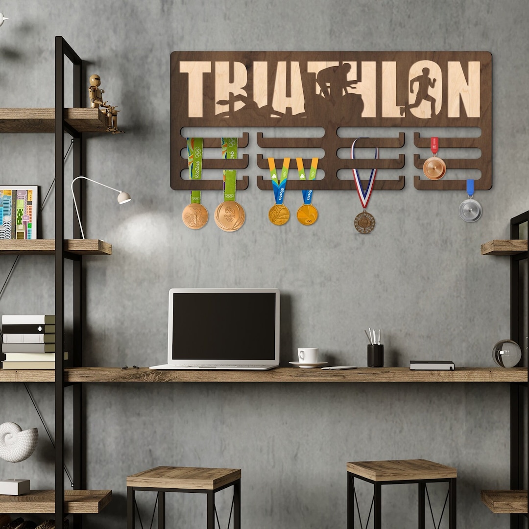 Triathlon Medal Hanger, Sports Medal Holder, Triathlon Medal Holder ...