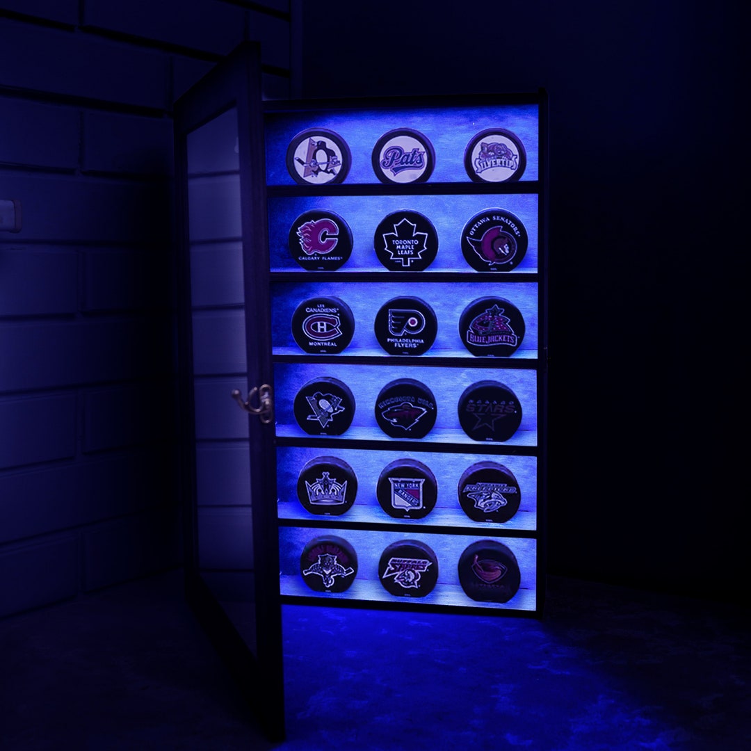 Hockey Puck Led Cabinet, Hockey Puck Display Wall Case, Hockey Puck ...