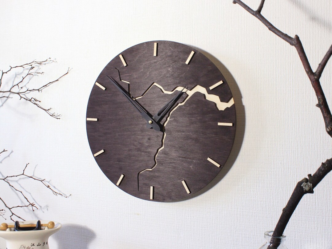 Wooden Wall Clock, Wood Wall Clock Large, Rustic Wall Clock,wall Clock ...