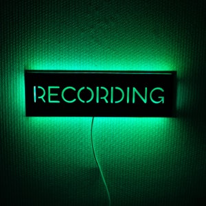 Recording Studio Light up Sign, Recording Neon Sign, Recording Led Sign ...