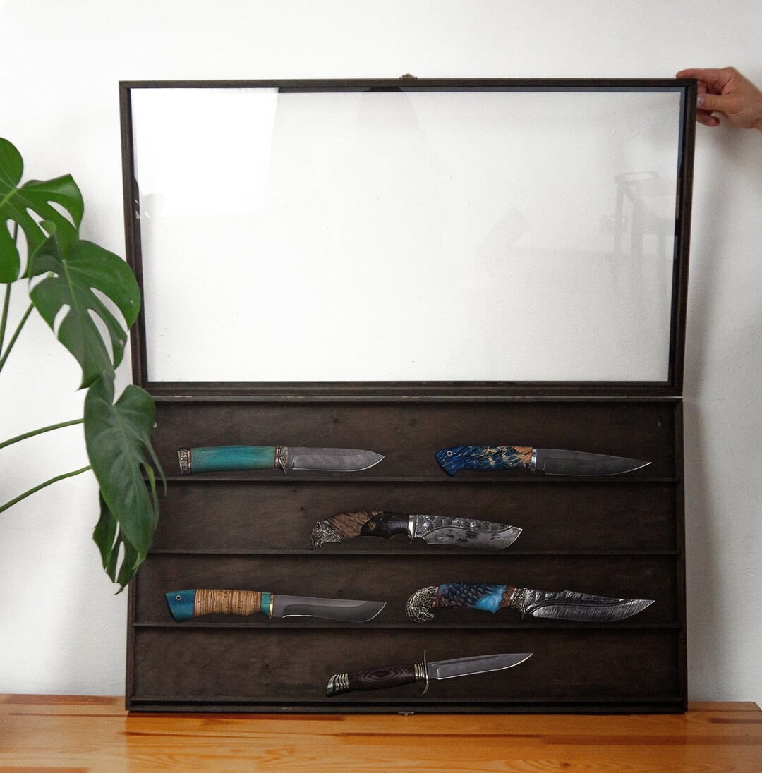 Knife Display Cabinet, Fathers Day Gift, Display Case for Collectibles ...