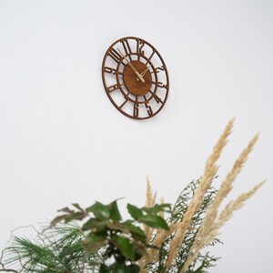 Wood Wall Clock With Numbers, Modern Wall Clock With Numbers, Wall ...