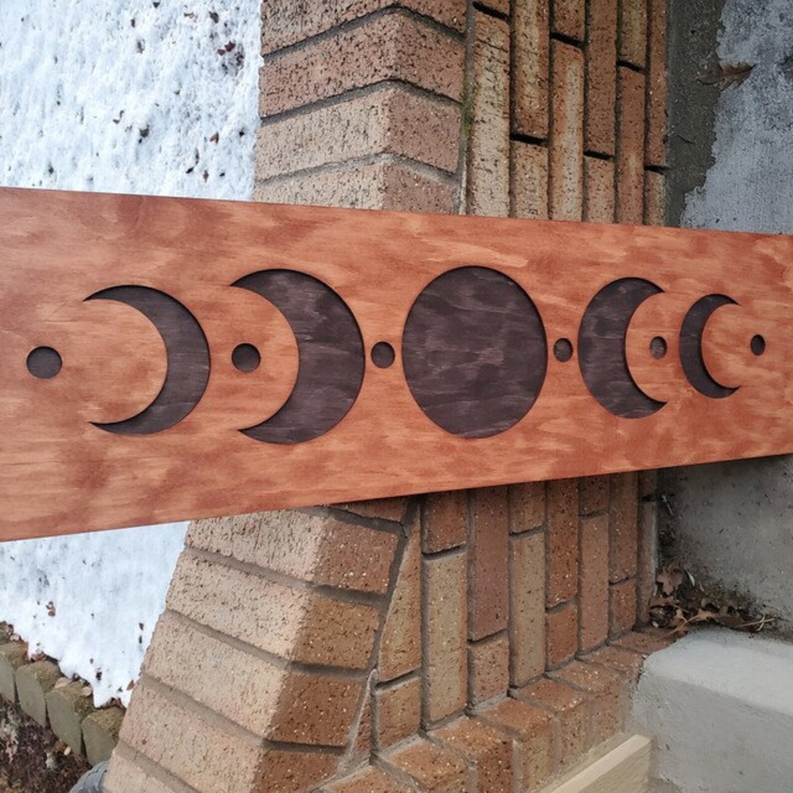 Moon Phases Wood Wall Art Moon Phase Wood Sign Moon Wooden - Etsy