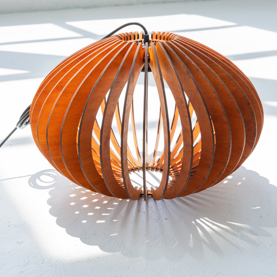 Wood Chandelier Lighting, Scandinavian Pendant Light Wood, Lampshade ...