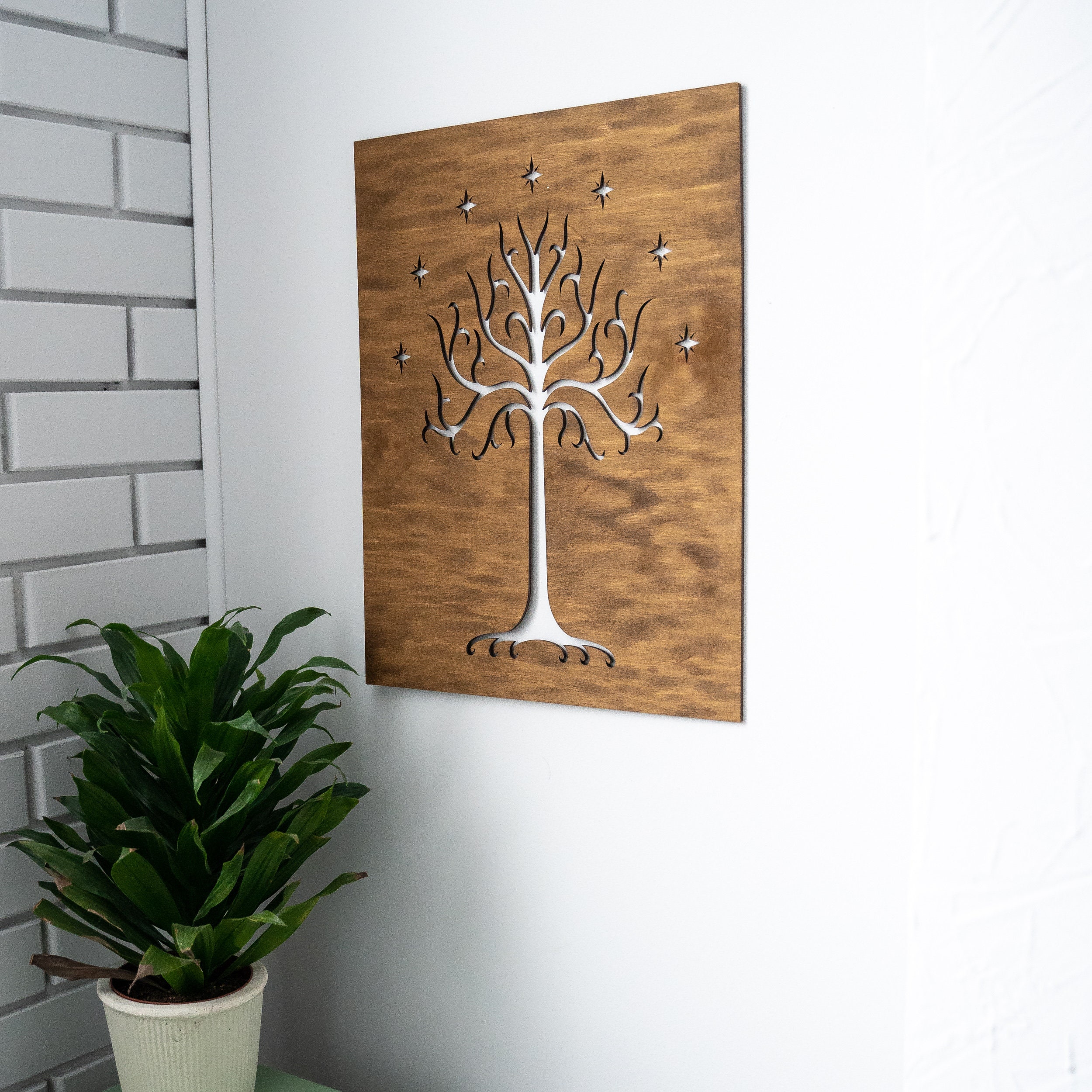 Tree of Gondor Wall Art, Tree of Gondor Decor, Tree of Gondor Sign ...