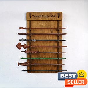 Wand Holder Wall Mount, Wand Display Named, Wand Stand for Wall, Wizard ...