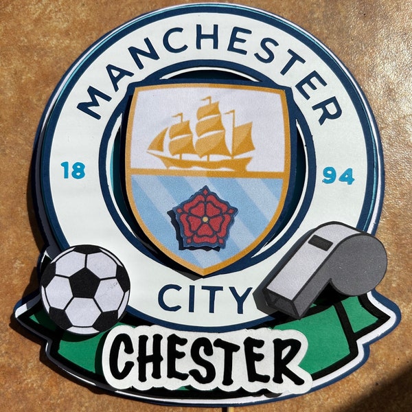 Man City Cake Topper - Etsy UK