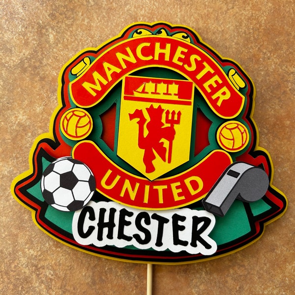 Manchester United Cake Topper - Etsy UK