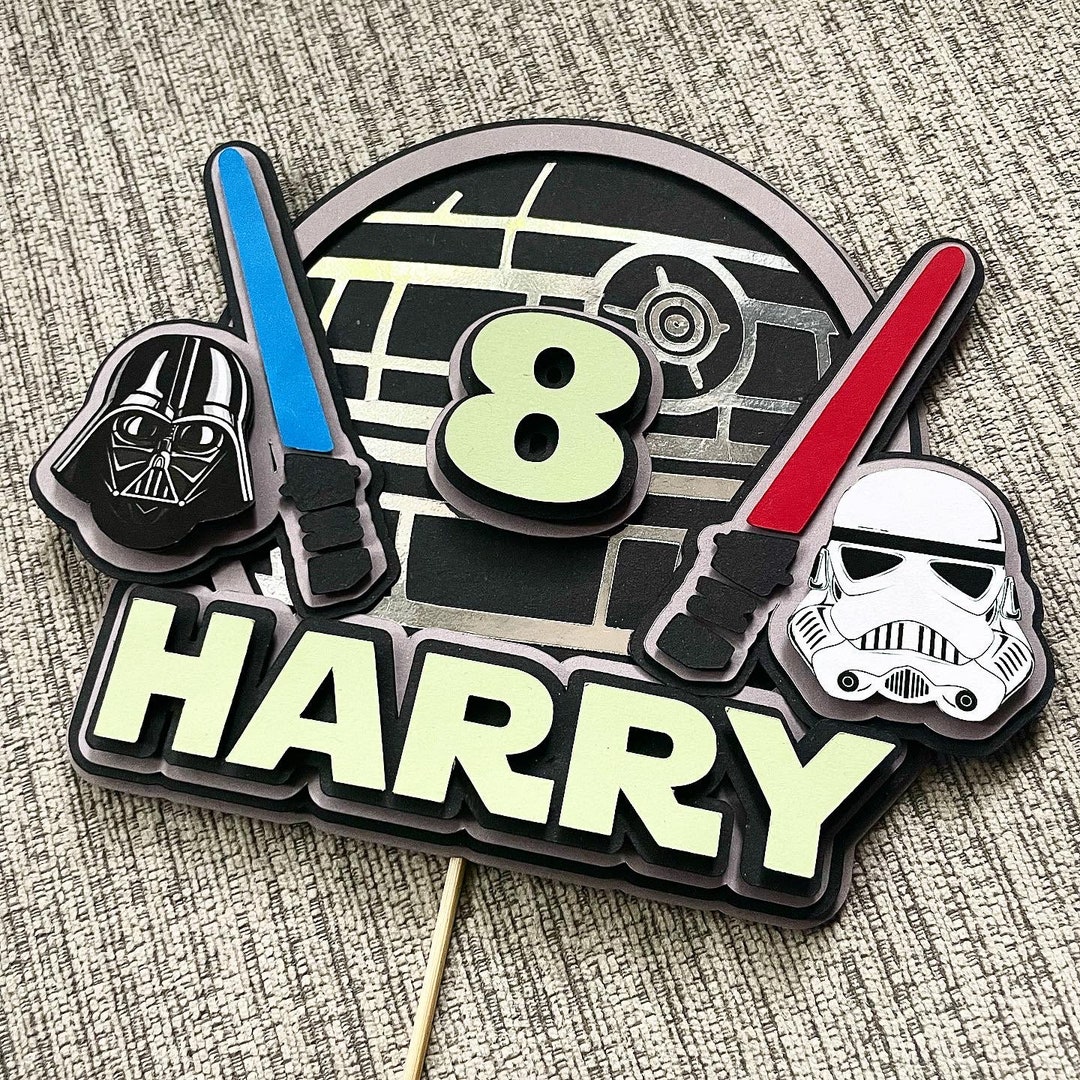 3D Personalised Star Wars Cake Topper - Etsy UK